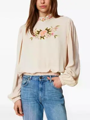 TWINSET Floral-embroidered Blouse
