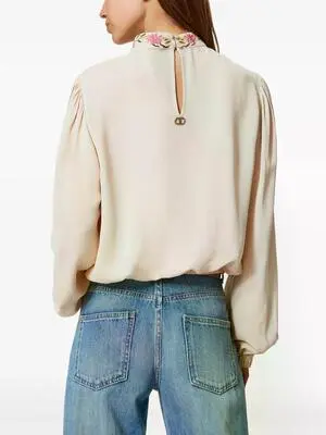 TWINSET Floral-embroidered Blouse