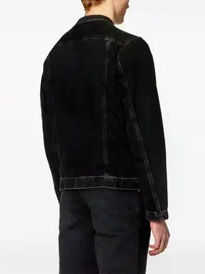 DIESEL® D-glory Denim Moto Jacket - Black