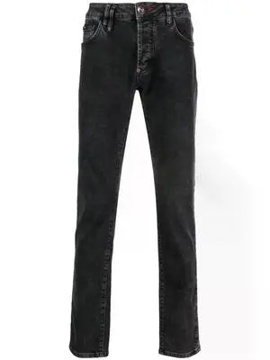 Philipp Plein Iconic Straight-leg Jeans - Grey