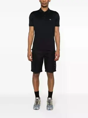 C.P. COMPANY Logo-patch Jersey Polo Shirt - Blue