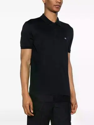 C.P. COMPANY Logo-patch Jersey Polo Shirt - Blue