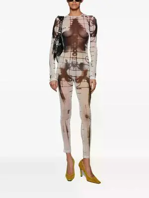 JEAN PAUL GAULTIER Skeleton Print Full-length Jumpsuit