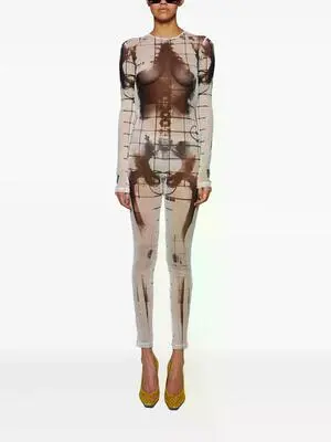 JEAN PAUL GAULTIER Skeleton Print Full-length Jumpsuit