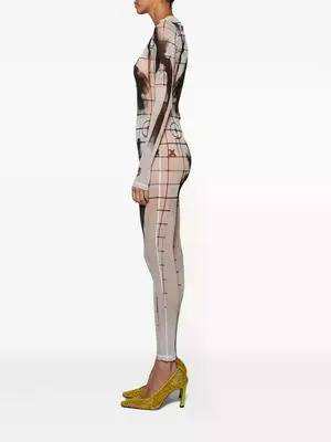 JEAN PAUL GAULTIER Skeleton Print Full-length Jumpsuit