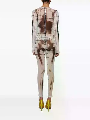 JEAN PAUL GAULTIER Skeleton Print Full-length Jumpsuit