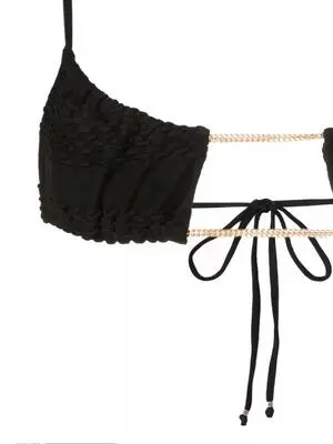 AMIR SLAMA Chain-link Textured-finish Bikini