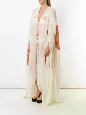 AMIR SLAMA Silk Long Shirt Dress
