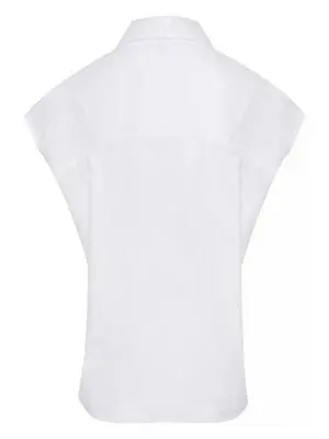 Vince Short-sleeve Linen Shirt - White