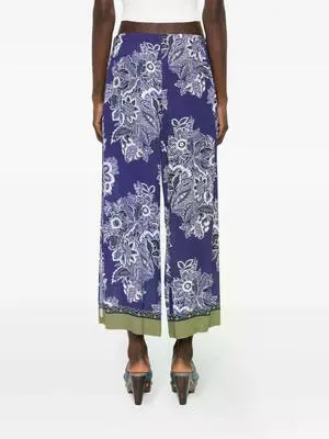 Etro Floral-print Wide-leg Trousers
