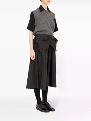 MAISON MARGIELA Layered Flared Midi Skirt