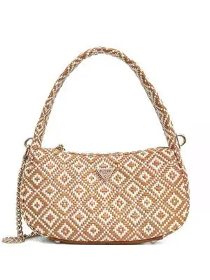 Guess Vikky Woven-patterned Shoulder Bag