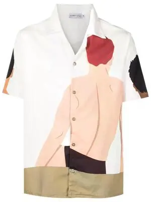AMIR SLAMA Graphic-print Cotton Shirt