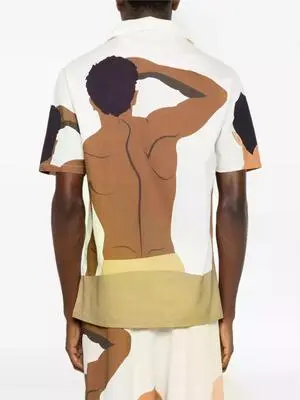 AMIR SLAMA Graphic-print Cotton Shirt