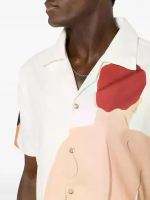 AMIR SLAMA Graphic-print Cotton Shirt