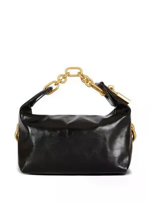 Balmain Sync Mini Bag In Calfskin Leather - Black
