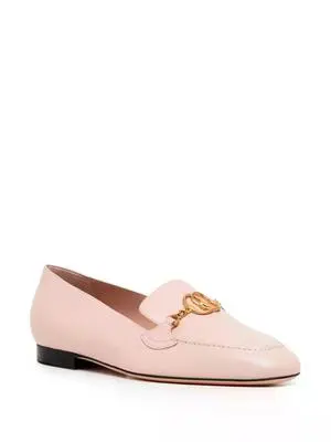 Bally O'brien Embellished Leather Loafers - Pink