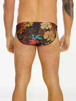 AMIR SLAMA Floral-print Swim Briefs