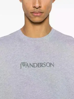 JW Anderson Flocked-logo T-shirt - Grey