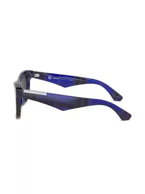 Burberry Checkered Square-frame Sunglasses - Black