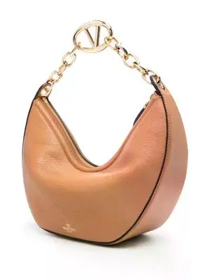 Valentino Garavani Small Vlogo Moon Bag - Brown