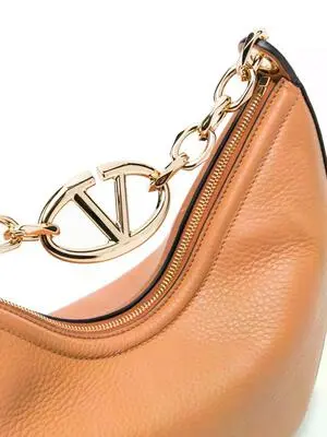 Valentino Garavani Small Vlogo Moon Bag - Brown