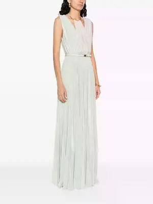 Elisabetta Franchi Belted Jersey Maxi Dress