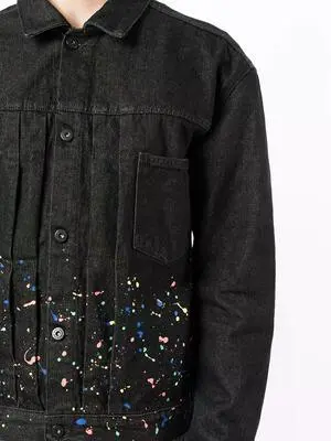 COUNTY OF MILAN Marcelo Burlon Paint-splatter Denim Jacket