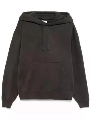 Saint Laurent Logo-embroidered Hoodie - Grey