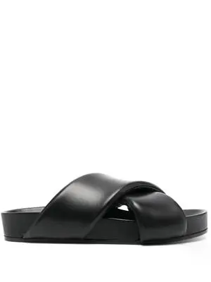 JIL SANDER Crossover-strap Leather Sandals