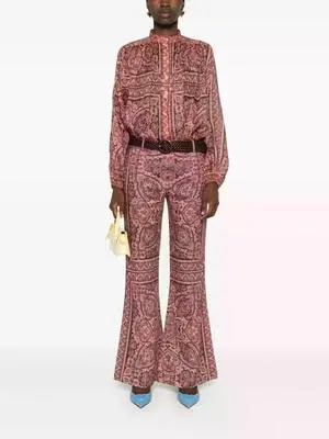Zimmermann Ottie Paisley-print Ramie Shirt