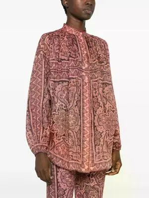 Zimmermann Ottie Paisley-print Ramie Shirt