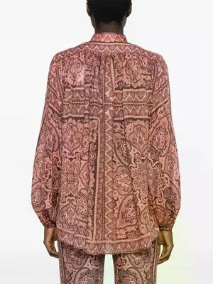 Zimmermann Ottie Paisley-print Ramie Shirt