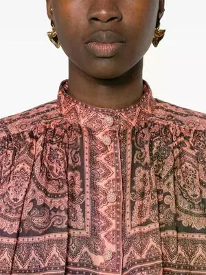 Zimmermann Ottie Paisley-print Ramie Shirt