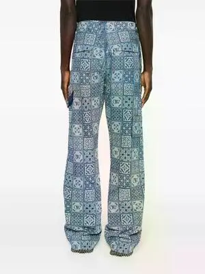 Off-White Logo-print Flared Carpenter Jeans