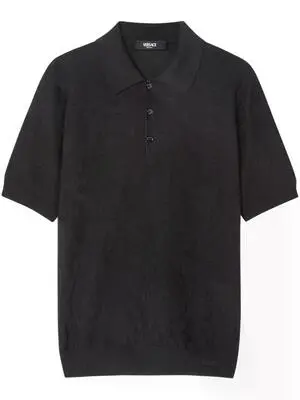 Versace Barocco Knitted Polo Shirt