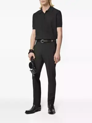 Versace Barocco Knitted Polo Shirt