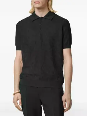 Versace Barocco Knitted Polo Shirt