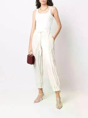JIL SANDER Drawstring Crinkled Trousers