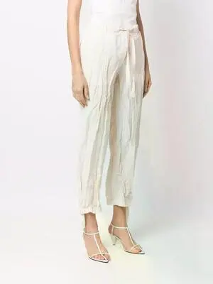 JIL SANDER Drawstring Crinkled Trousers