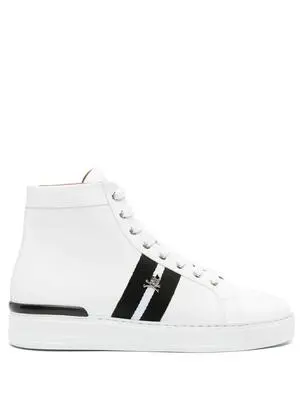 Philipp Plein Skull-charm Leather Sneakers