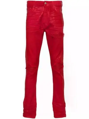 Amiri Waxed Mx1 Skinny Jeans - Red