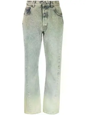 Off-White Washed Denim Straight-leg Jeans