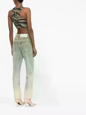 Off-White Washed Denim Straight-leg Jeans