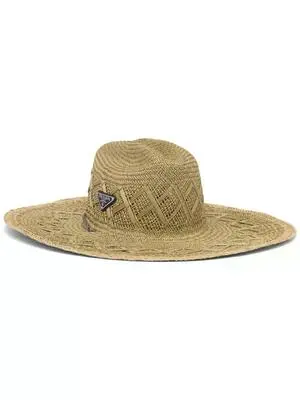 Prada Woven Straw Hat - Neutrals