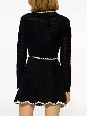 SELF-PORTRAIT Crochet-knit Cropped Cardigan