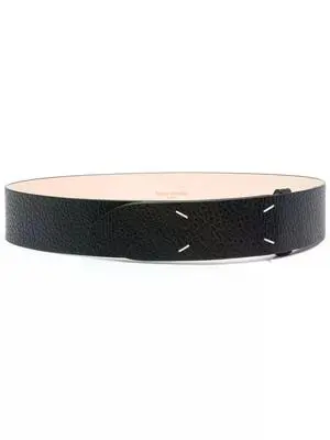MAISON MARGIELA Grained Four-stitch Belt - Black