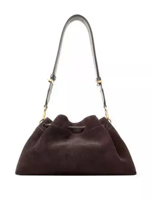 JIMMY CHOO Medium Cinch Suede Shoulder Bag - Brown