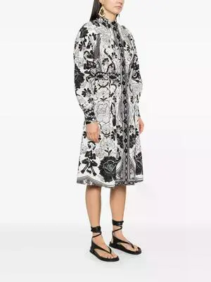 Farm Rio Flower Leopards Midi Dress