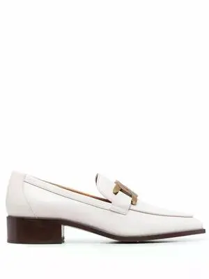 TOD'S Logo-plaque Leather Loafers